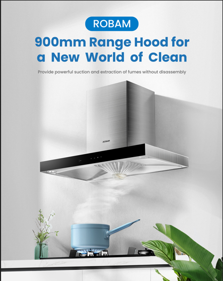 Range Hood | T-shaped type | Model: 85H1 | 90cm | Airflow: 1080 m3/hr – Robam UAE