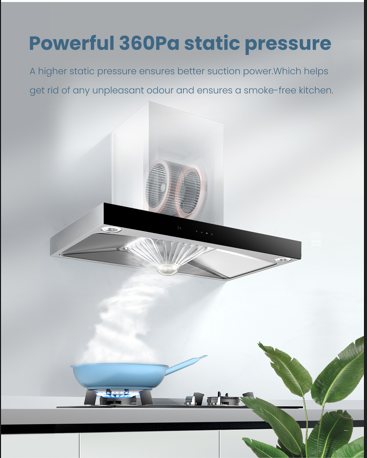 Range Hood | T-shaped type | Model: 85H1 | 90cm | Airflow: 1080 m3/hr – Robam UAE