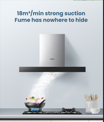 Range Hood | T-shaped type | Model: 85H1 | 90cm | Airflow: 1080 m3/hr – Robam UAE